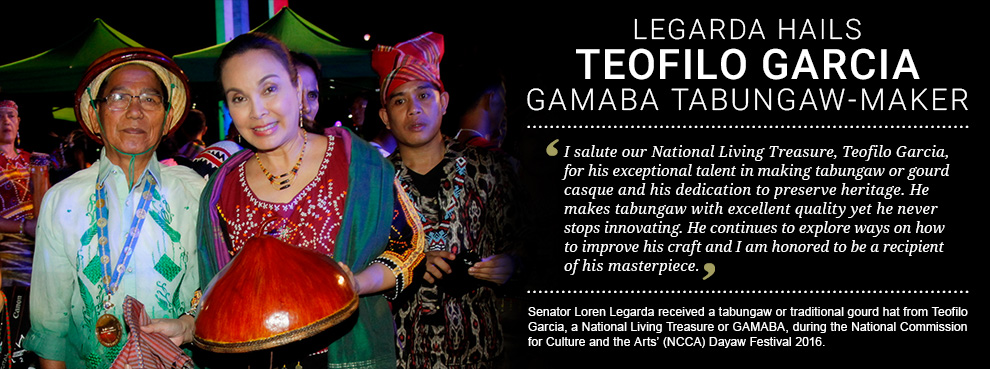 Legarda Hails Teofilo Garcia, GAMABA Tabungaw-Maker - Loren Legarda