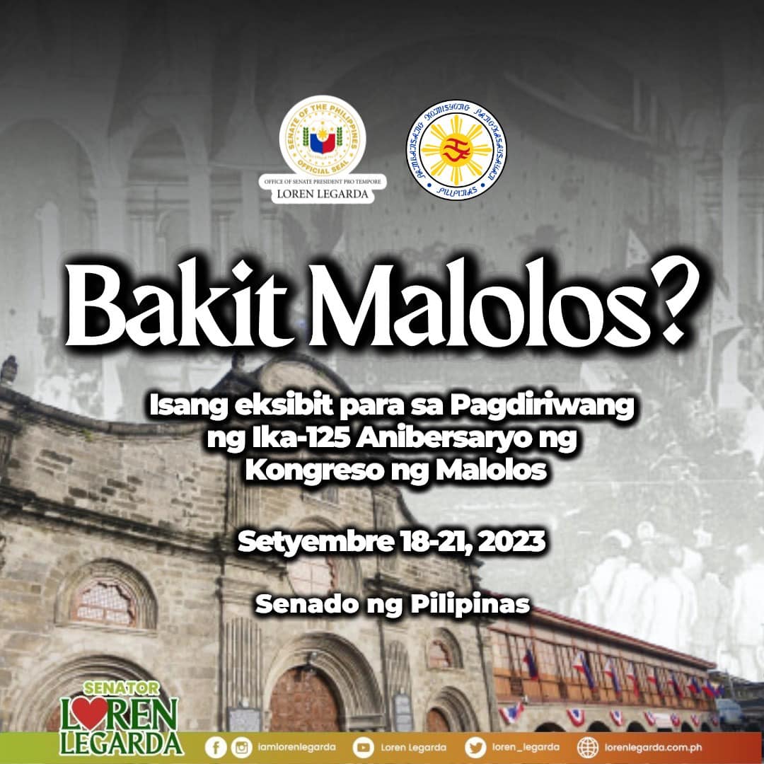 Legarda leads unveiling of exhibit commemorating the 125th anniversary of the Malolos Congress ...