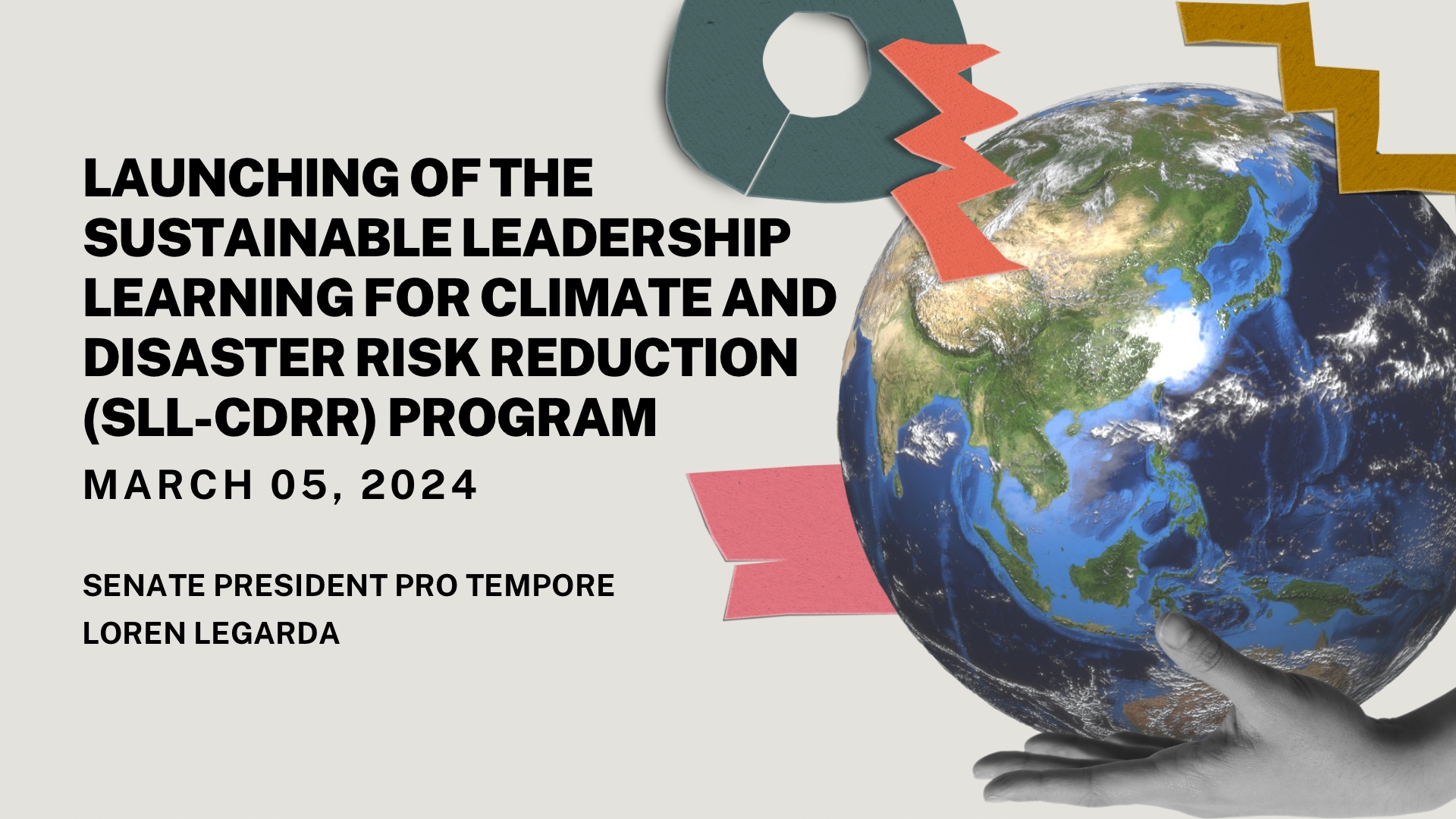 Speech: Sustainable Leadership Learning for Climate and Disaster Risk ...