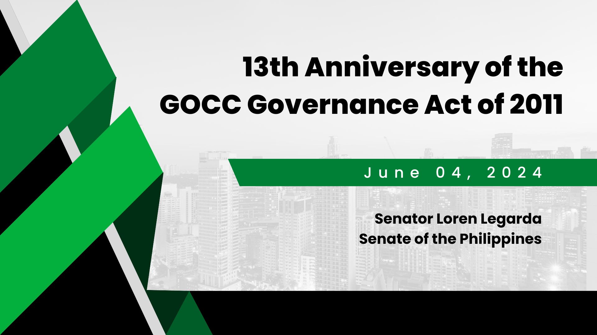 13th Anniversary of the GOCC Governance Act of 2011 - Loren Legarda